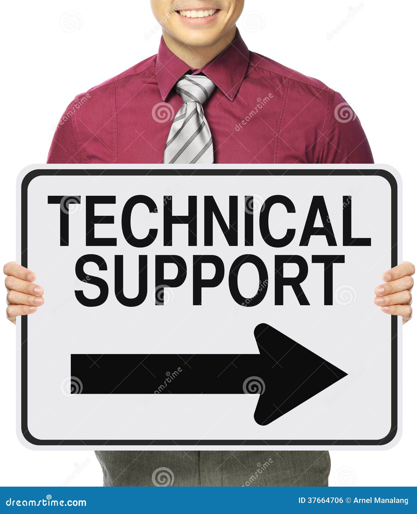 Technical Support this Way stock photo. Image of technical - 37664706
