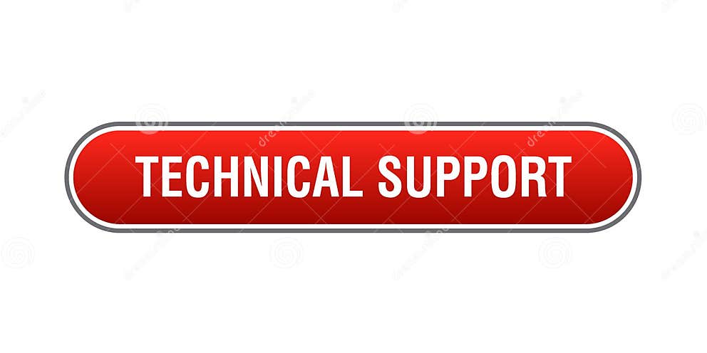Technical support button stock illustration. Illustration of detection ...