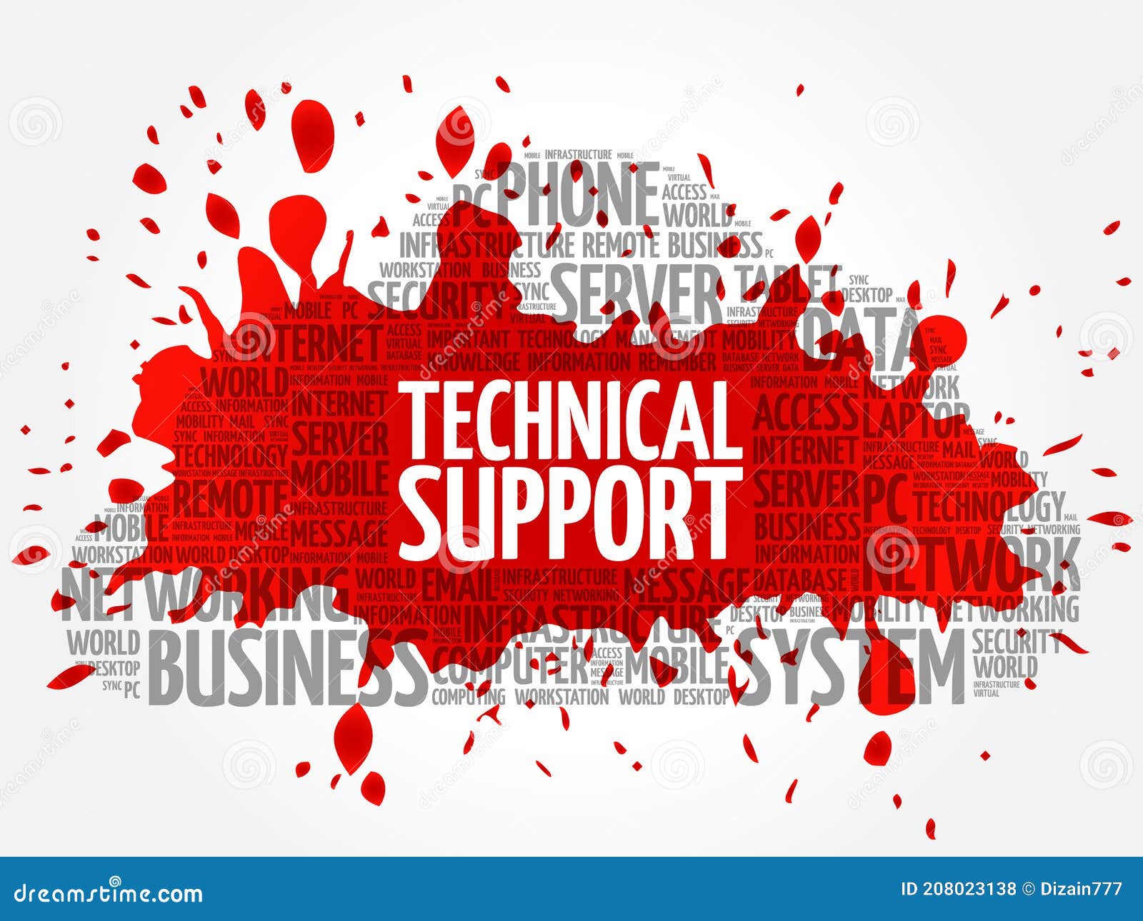 Technical Support Word Cloud Stock Illustration - Illustration of ...