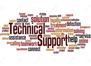 Technical Support, Word Cloud Concept 3 Stock Illustration ...