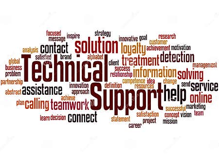 Technical Support, Word Cloud Concept 3 Stock Illustration ...