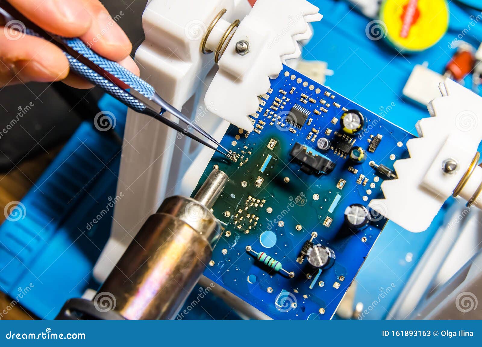 Technical Support Worker Drops the Fee PCB Stock Image - Image of ...