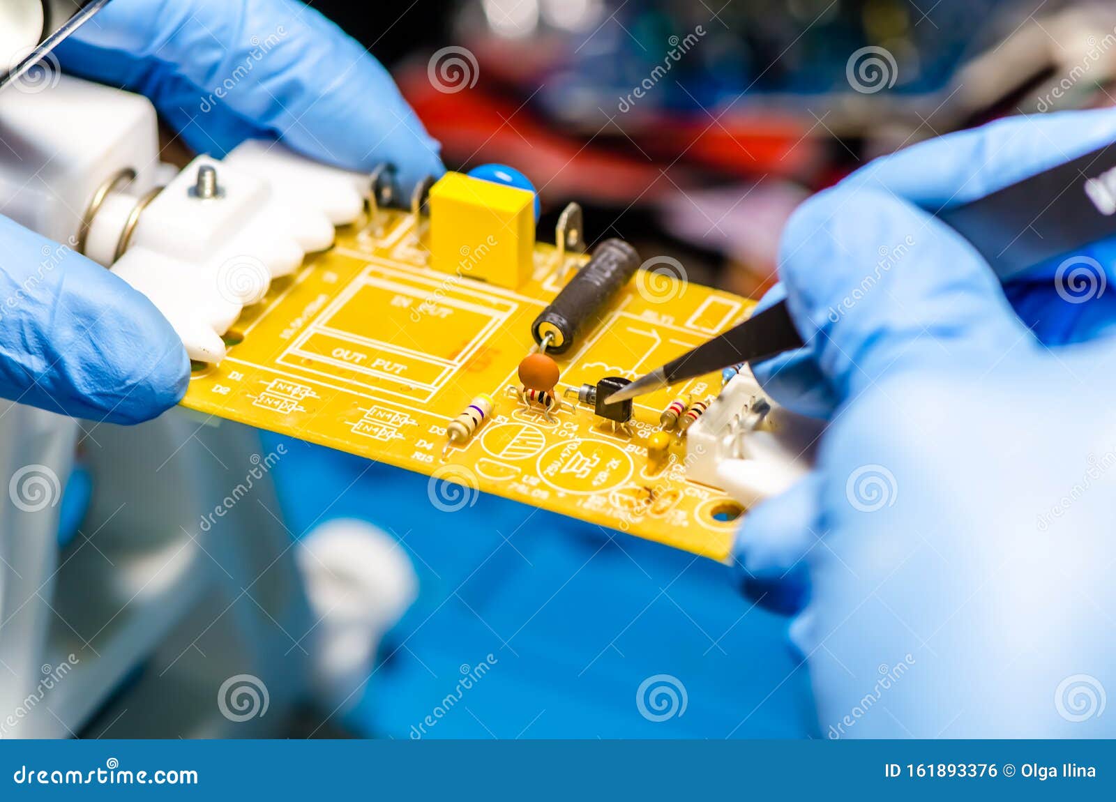 Technical Support Worker Drops the Fee PCB Stock Photo - Image of ...