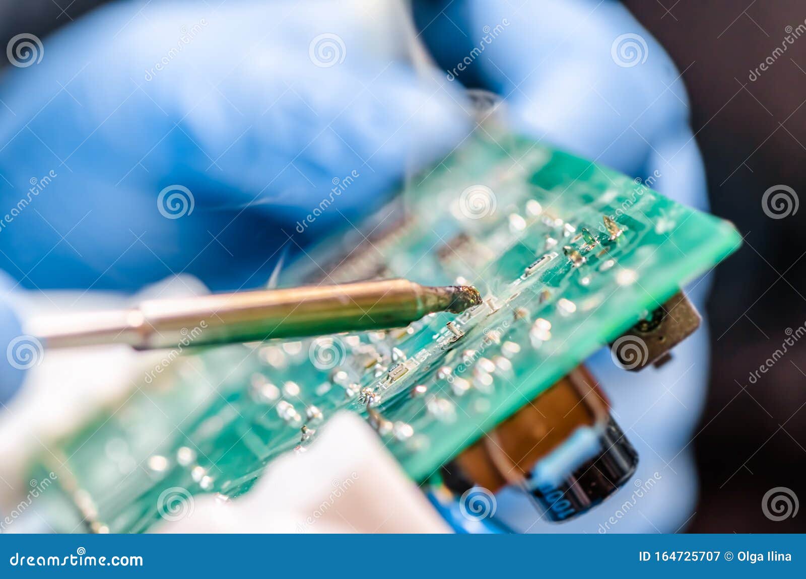 Technical Support Worker Drops the Fee PCB Stock Image - Image of ...