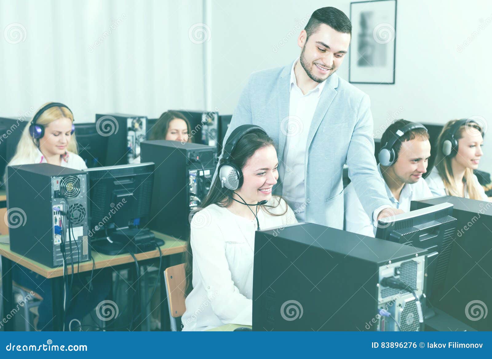 Technical Support Working in Call Center Stock Photo - Image of ...