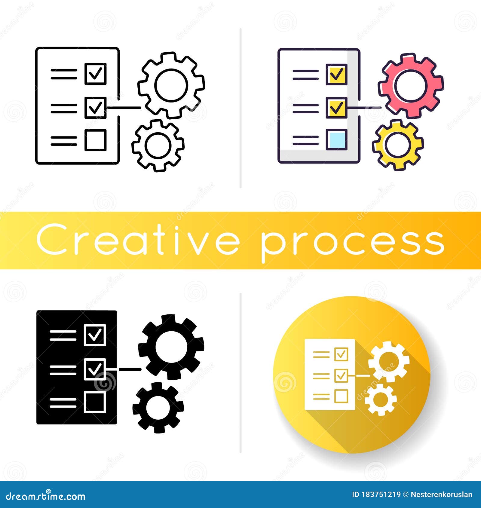 Technical task icon stock vector. Illustration of color - 183751219