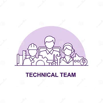 Technical Team Creative UI Concept Icon Stock Vector - Illustration of ...