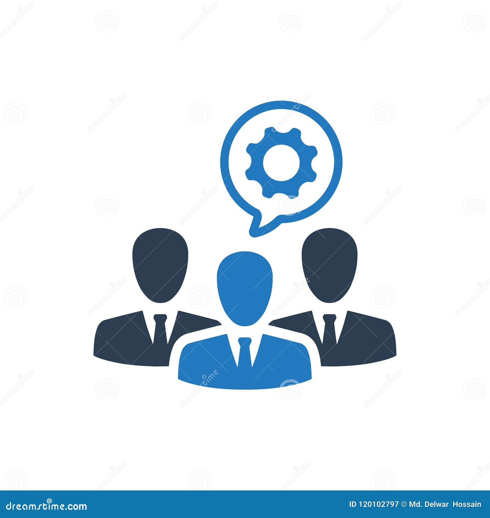 Technical Team Icon stock vector. Illustration of team - 120102797