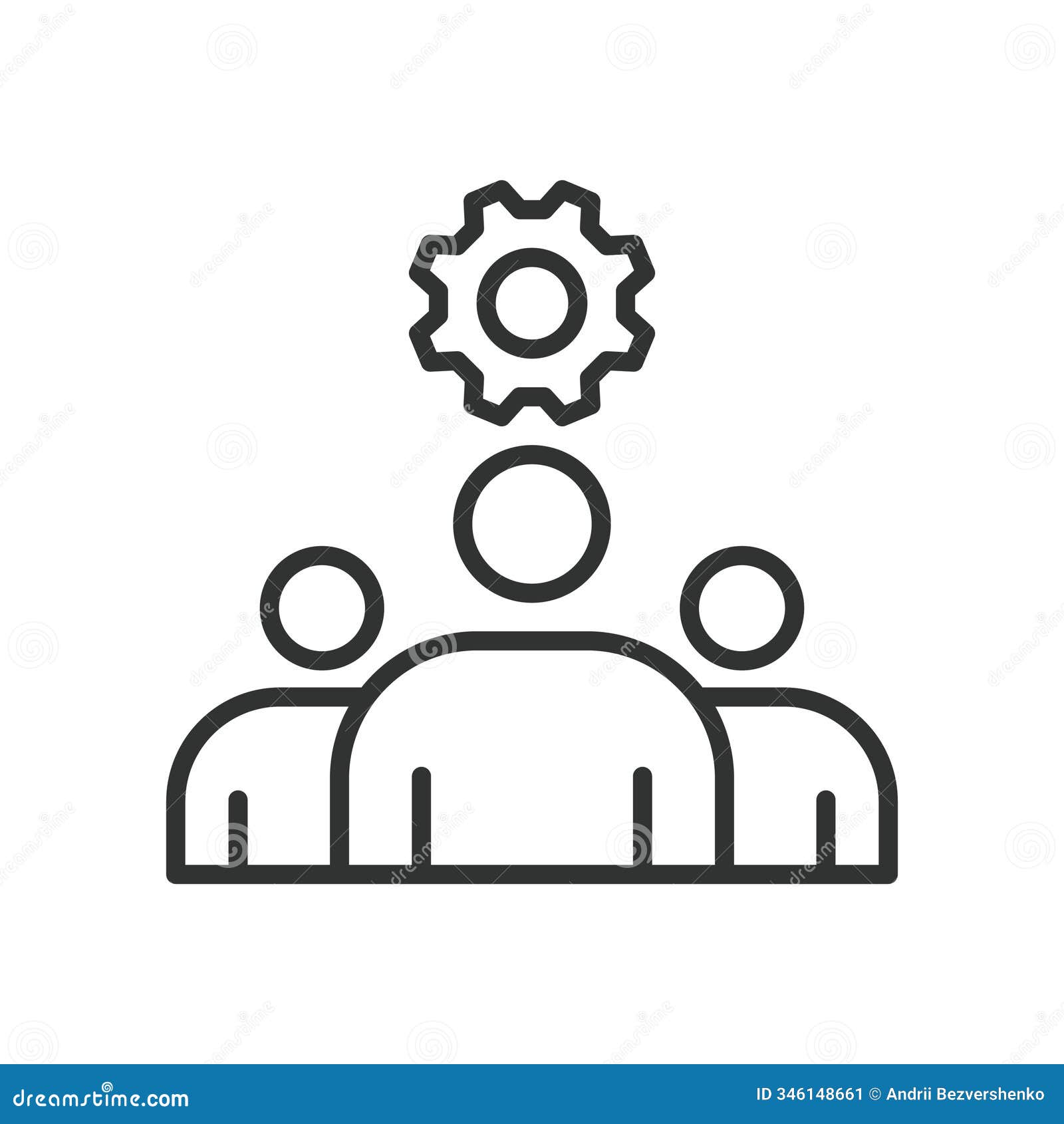 Technical Team, Icon in Line Design. Team, Technical, Professionals ...