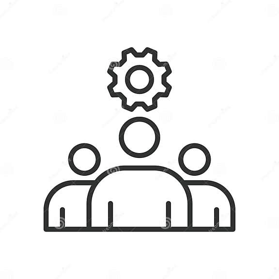 Technical Team, Icon in Line Design. Team, Technical, Professionals ...