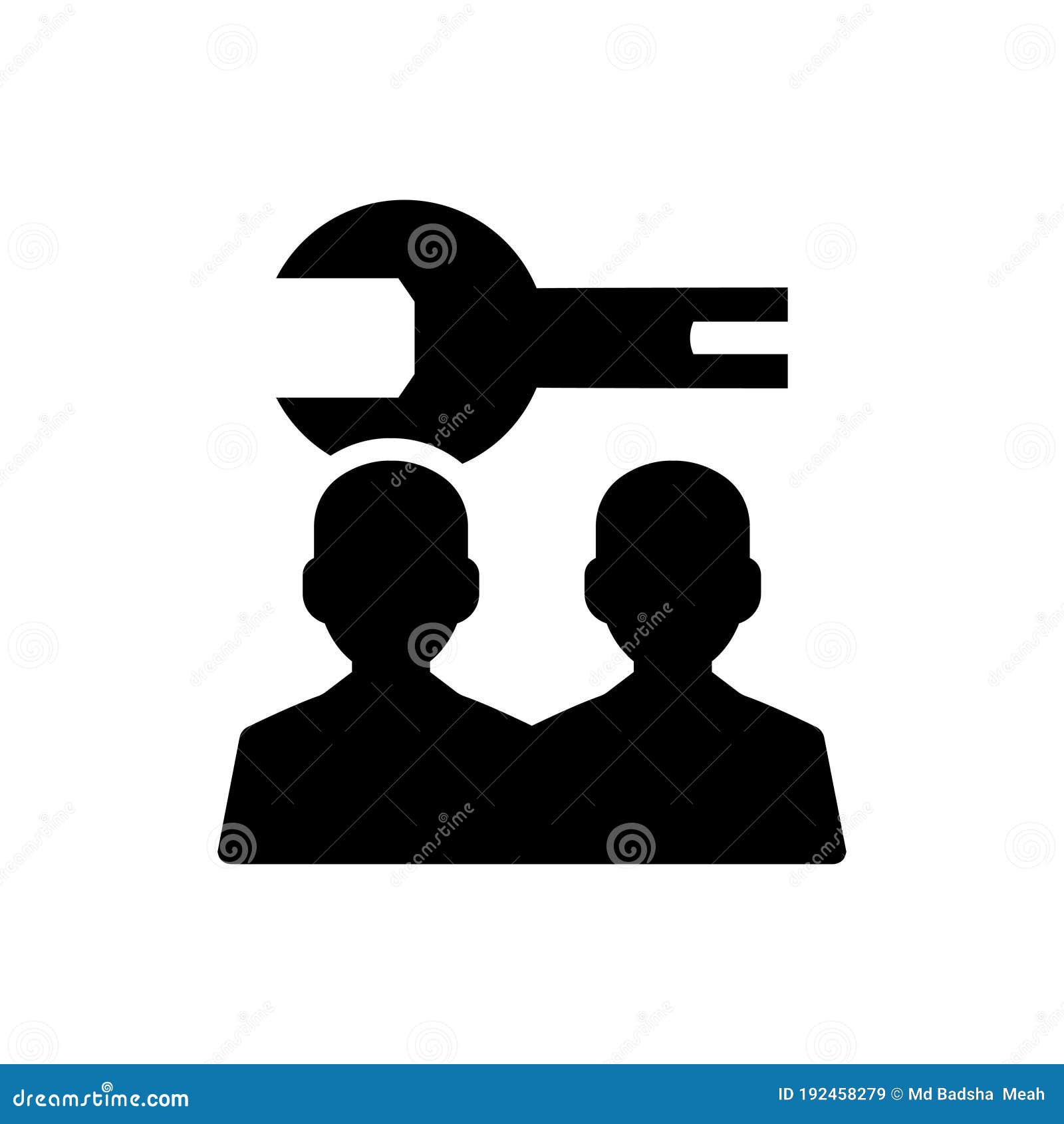 Technical Team Icon stock vector. Illustration of team - 192458279
