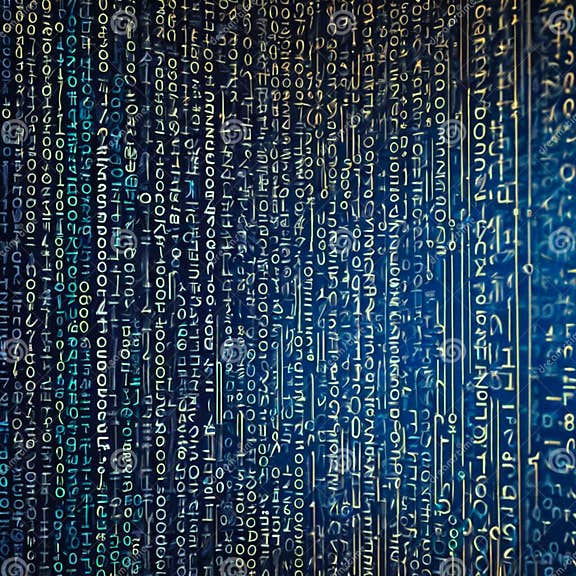 Big Data. Concepts about Coding or Hacking. Representation in Binary Stock Illustration ...