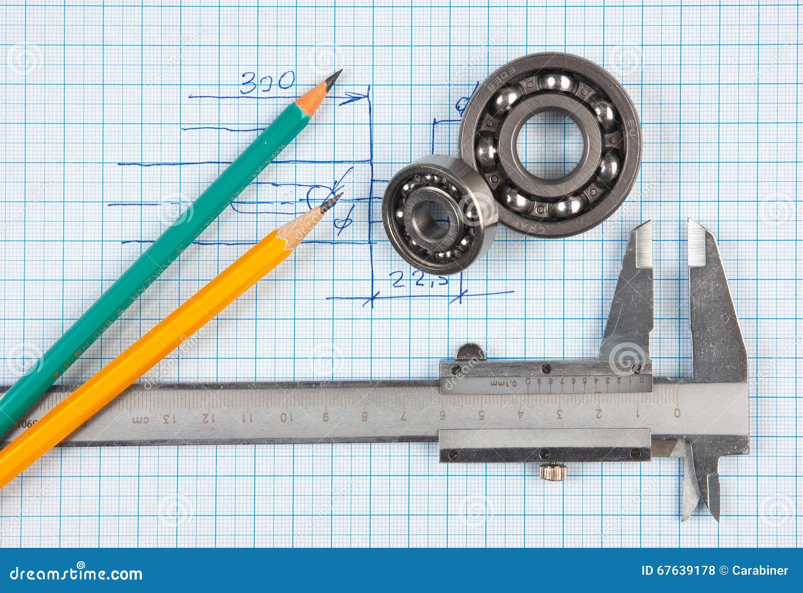 Technical tools stock photo. Image of bearing, delineation - 67639178