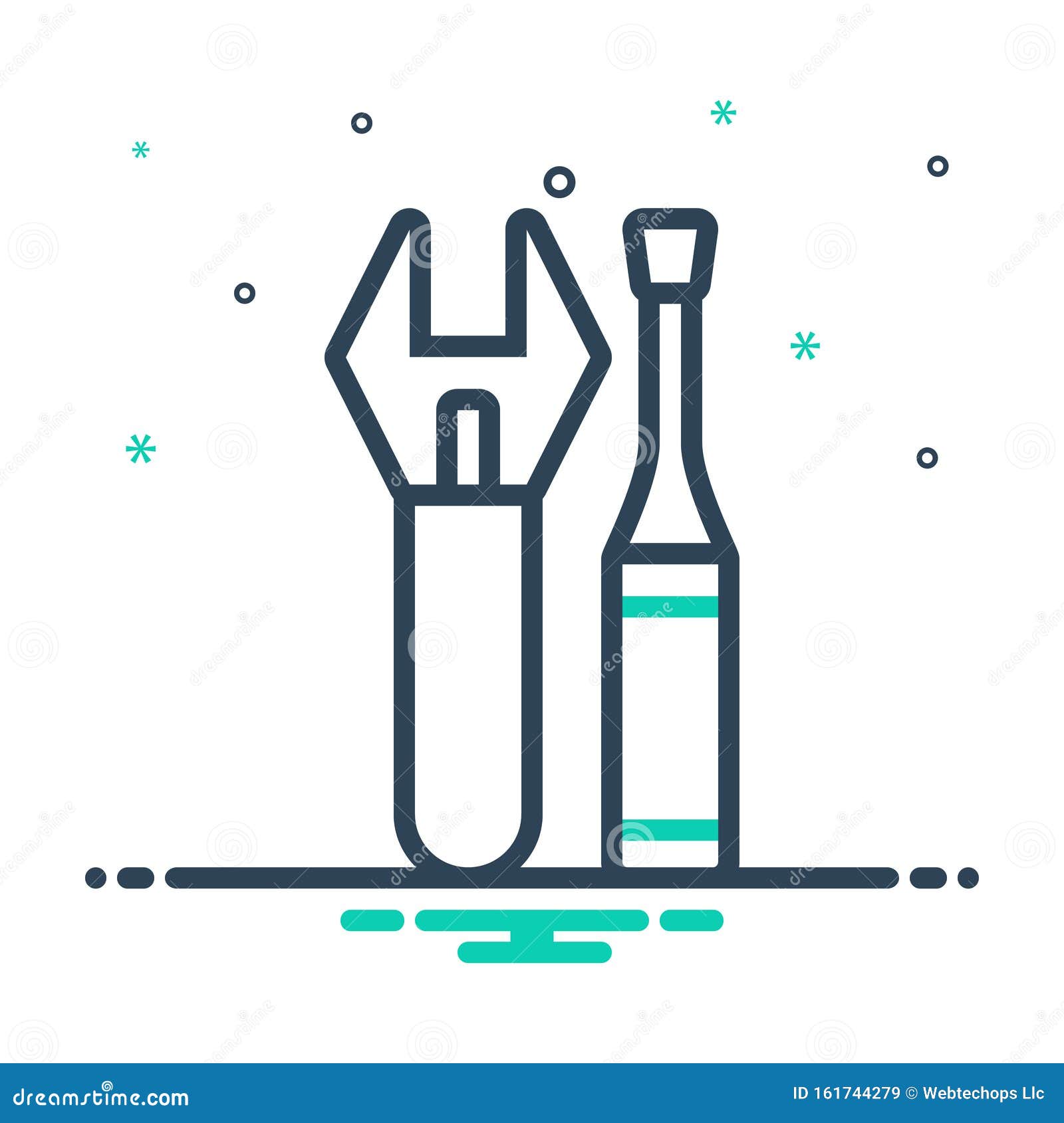 Mix Icon for Technical Tools, Adjust and Fix Stock Illustration ...