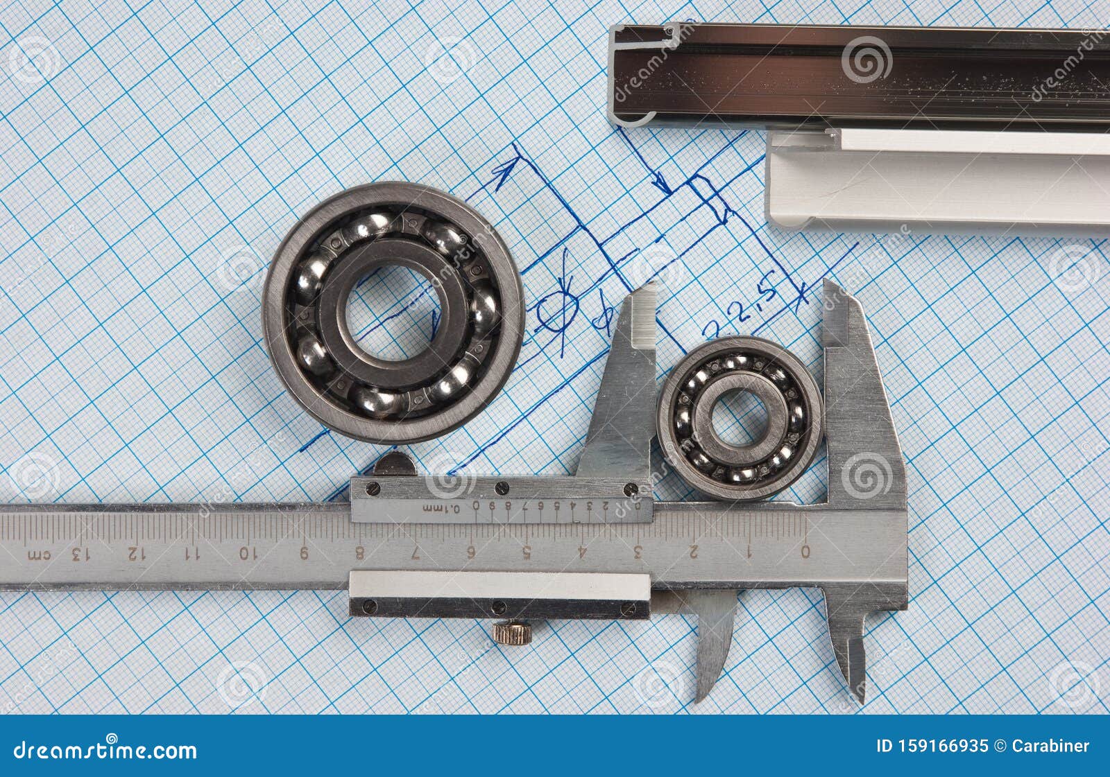 Technical tools stock image. Image of ruler, callipers - 159166935