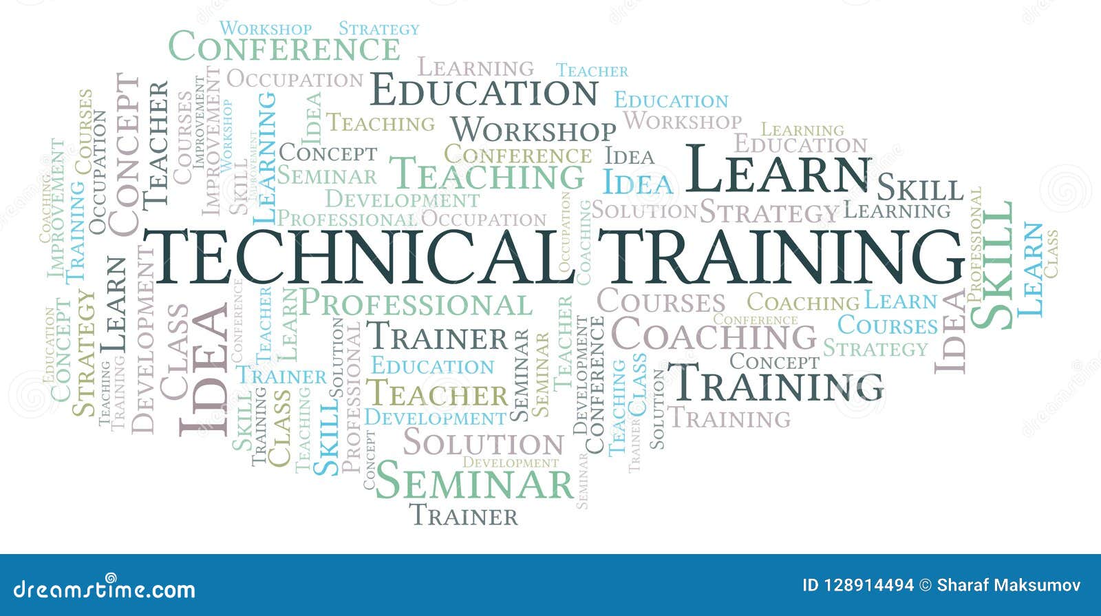 Technical Training Word Cloud. Stock Illustration - Illustration of ...