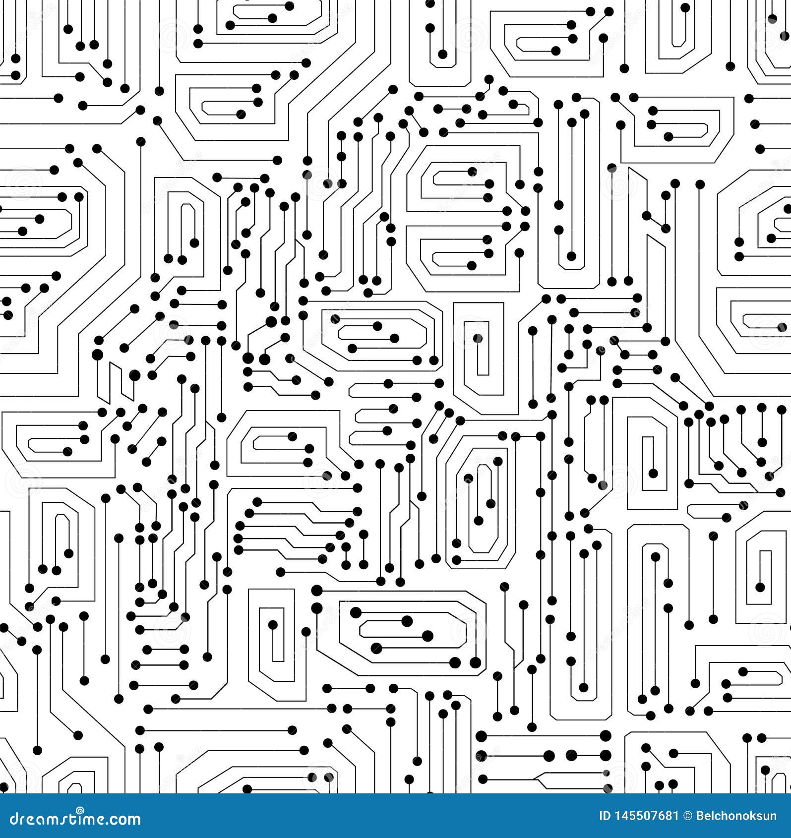 Technical Vector Seamless Pattern with Handwritten Circuit Board Stock ... Technical Vector Seamless Pattern with Handwritten Circuit Board Stock ...