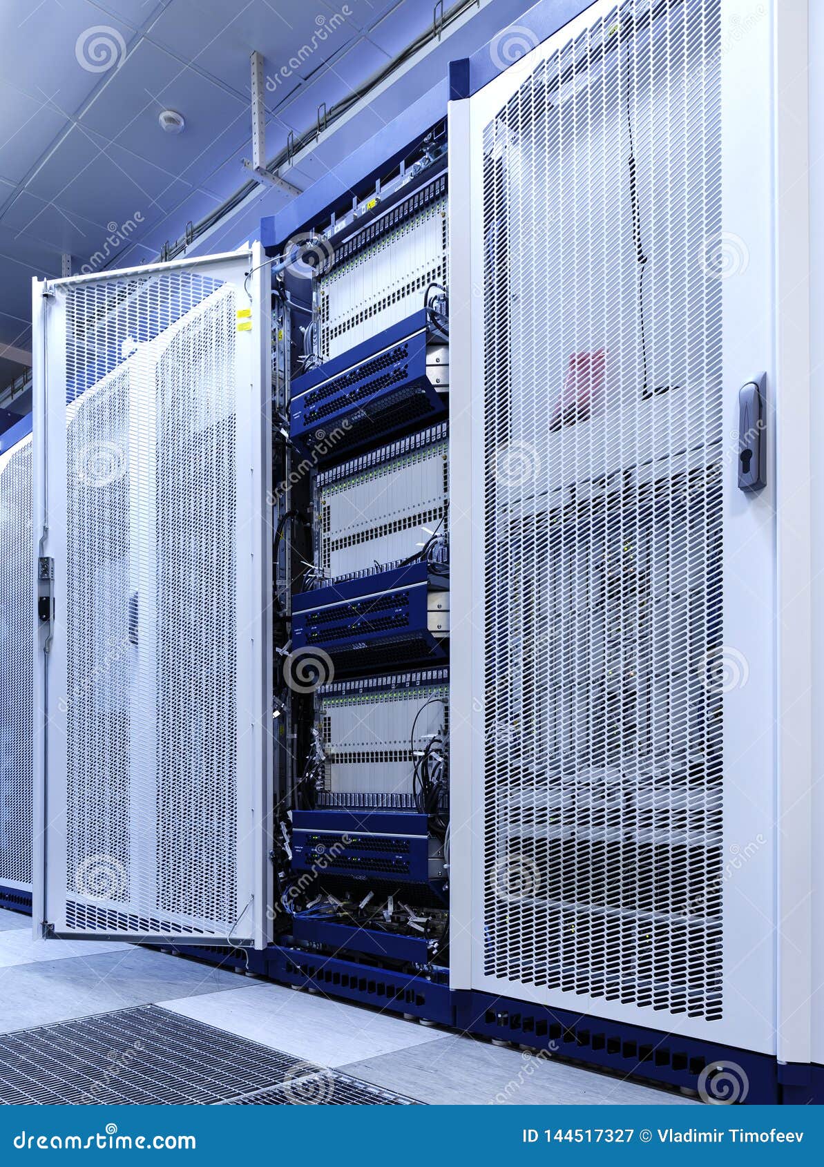 Technical Wall Of Cellular Data Terminal In Modern Communication Center ...