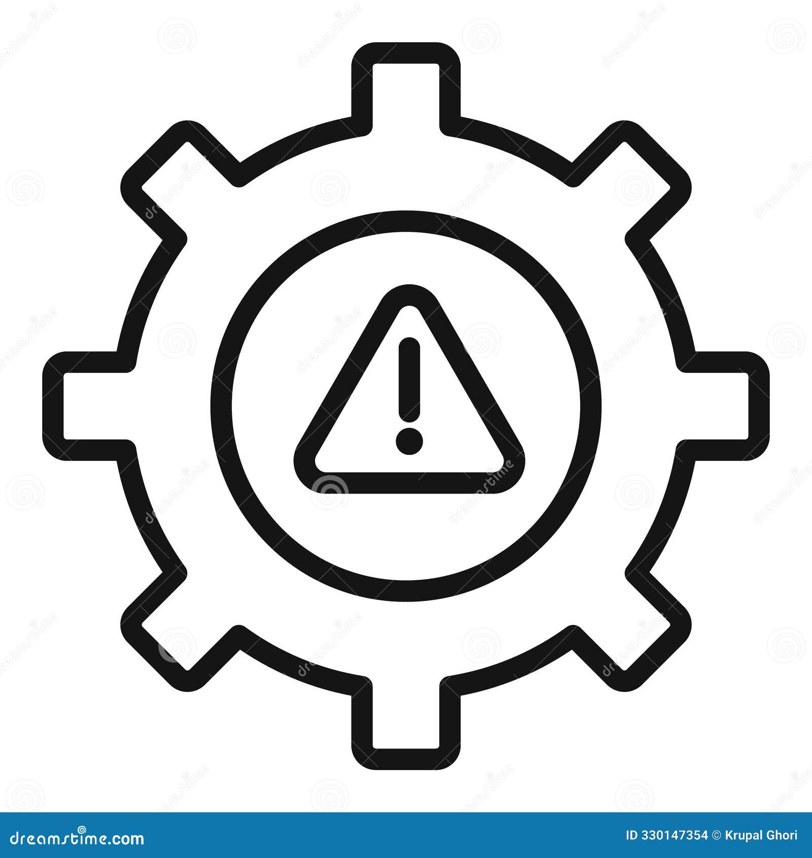 Critical Technical Alert Icon for System Notifications Stock Vector ...