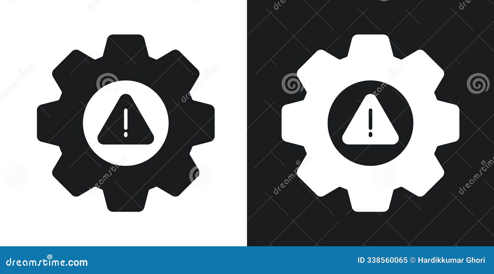 Technical Warning Icon Set. System Failure Error Vector Symbol ...