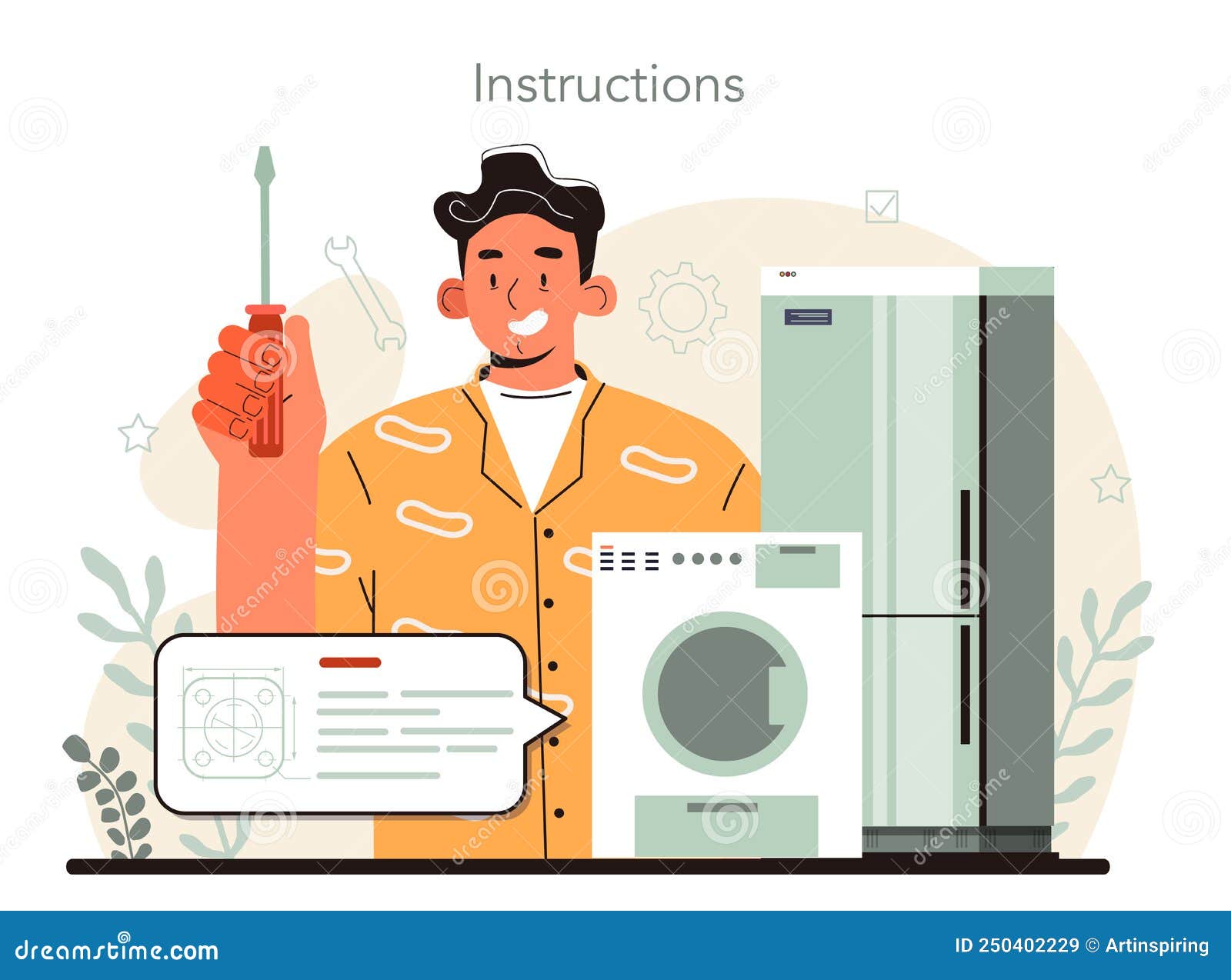 Technical Writer Concept. User Manual Tutorial Writing Stock Vector ...