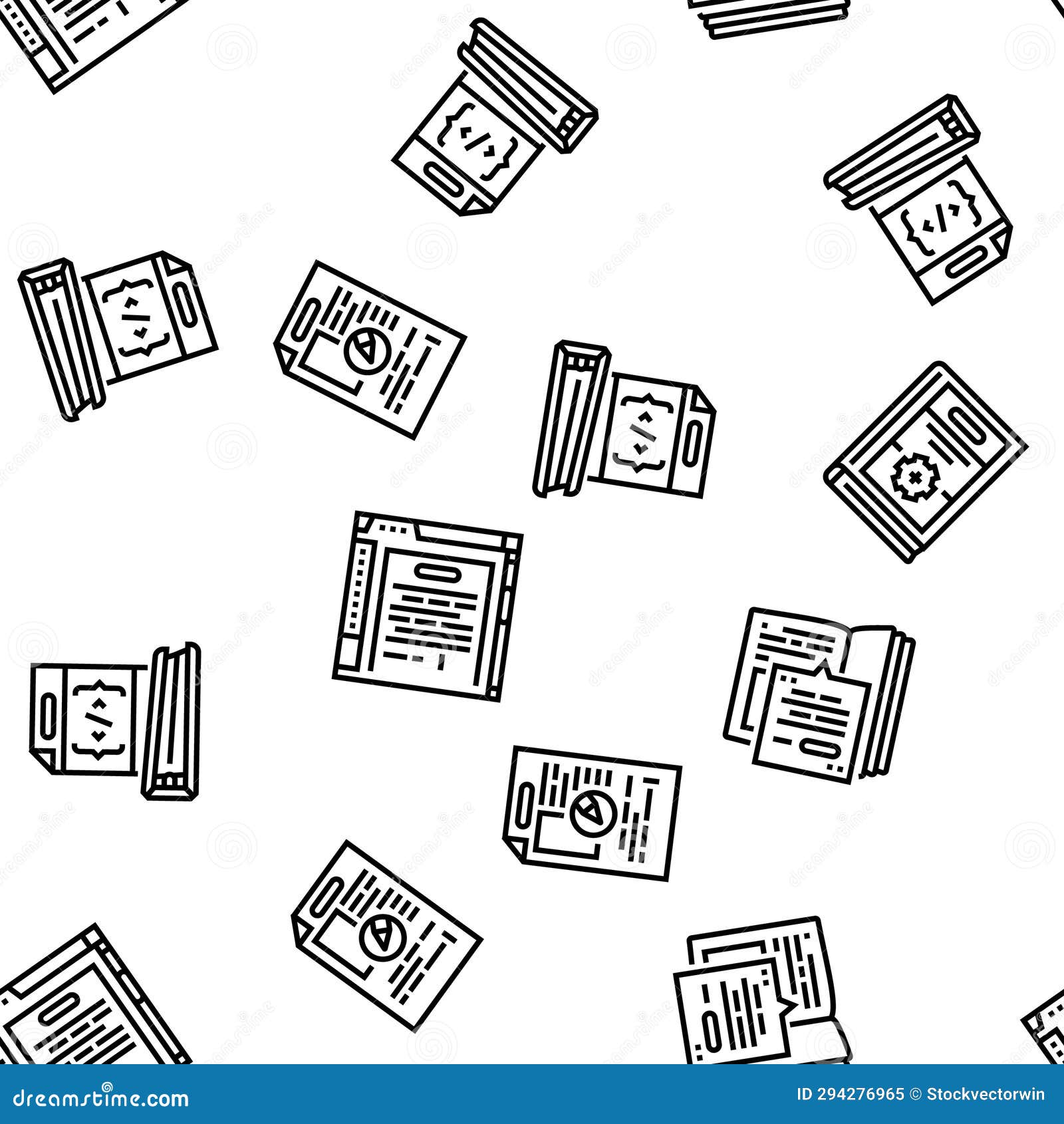 Technical Writer Doc Seamless Pattern Vector Stock Vector ...