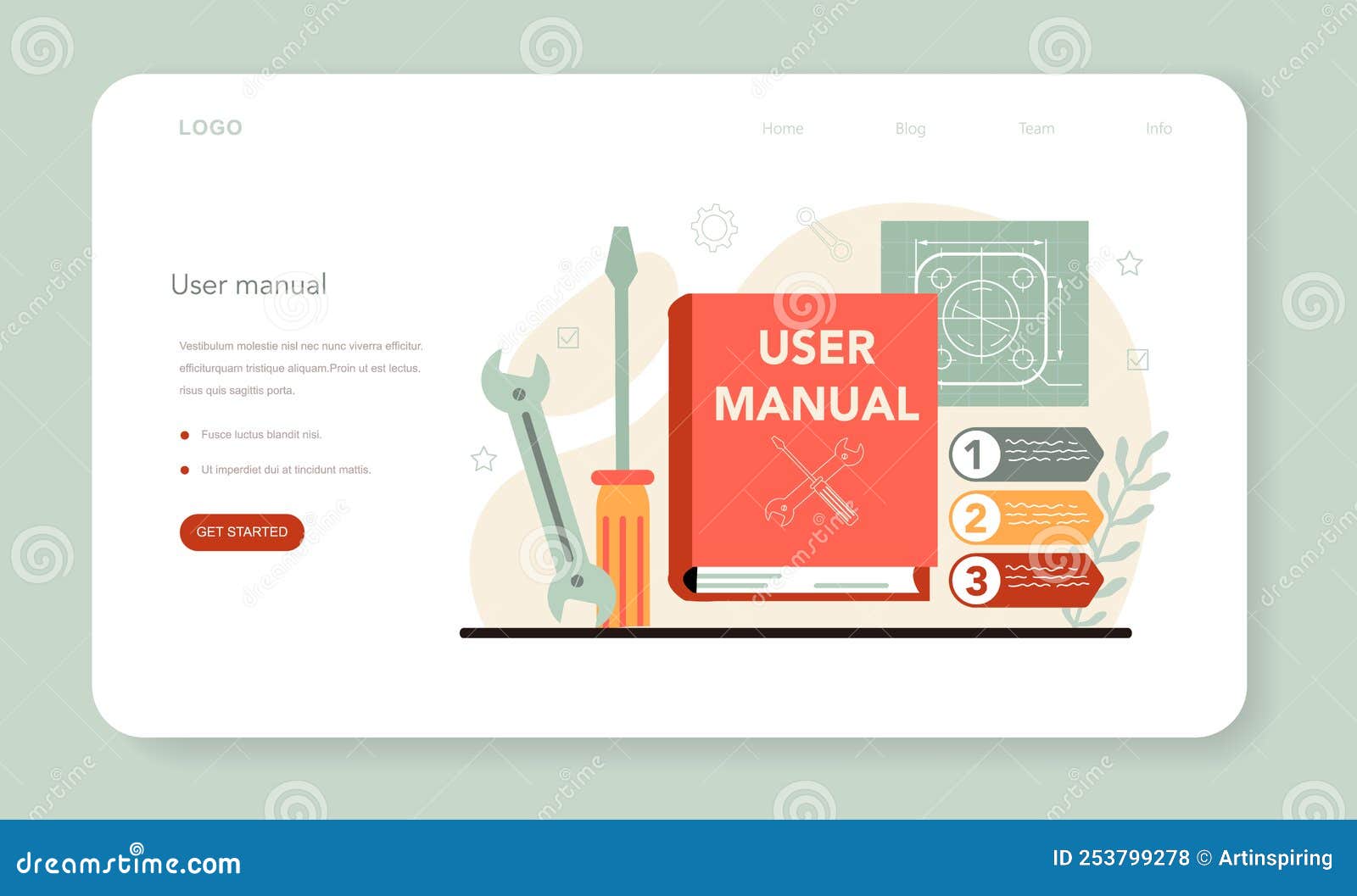 Technical Writer Web Banner or Landing Page. User Manual Tutorial ...