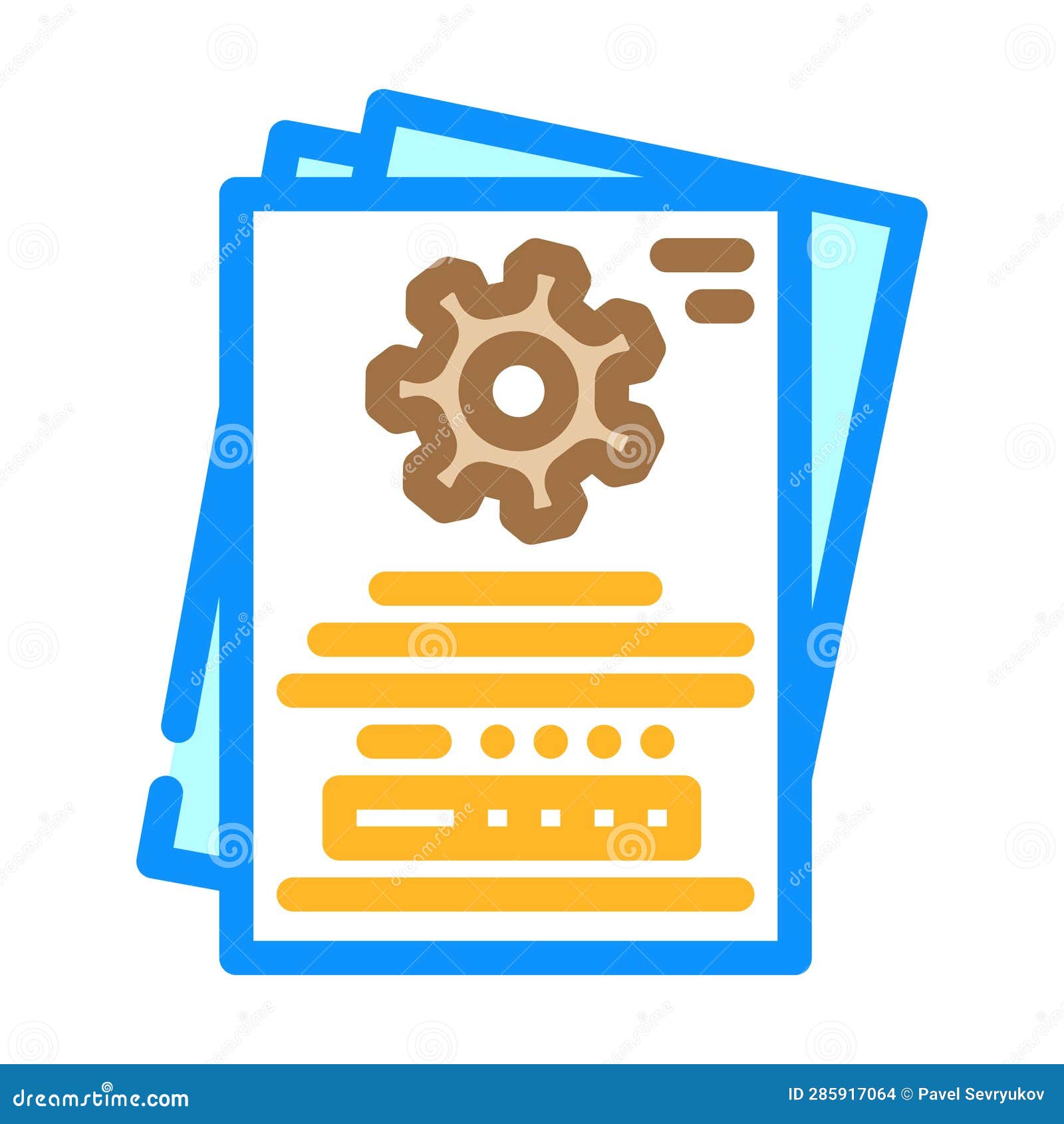 Technical Writing Mechanical Engineer Color Icon Vector Illustration ...