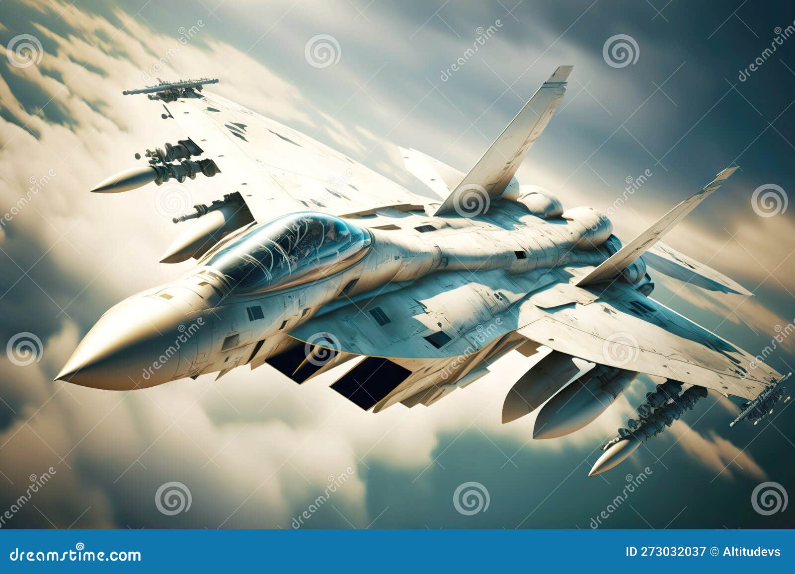 Technically Equipped Air Force Fighter Jets Flying in Sky Stock Image ...