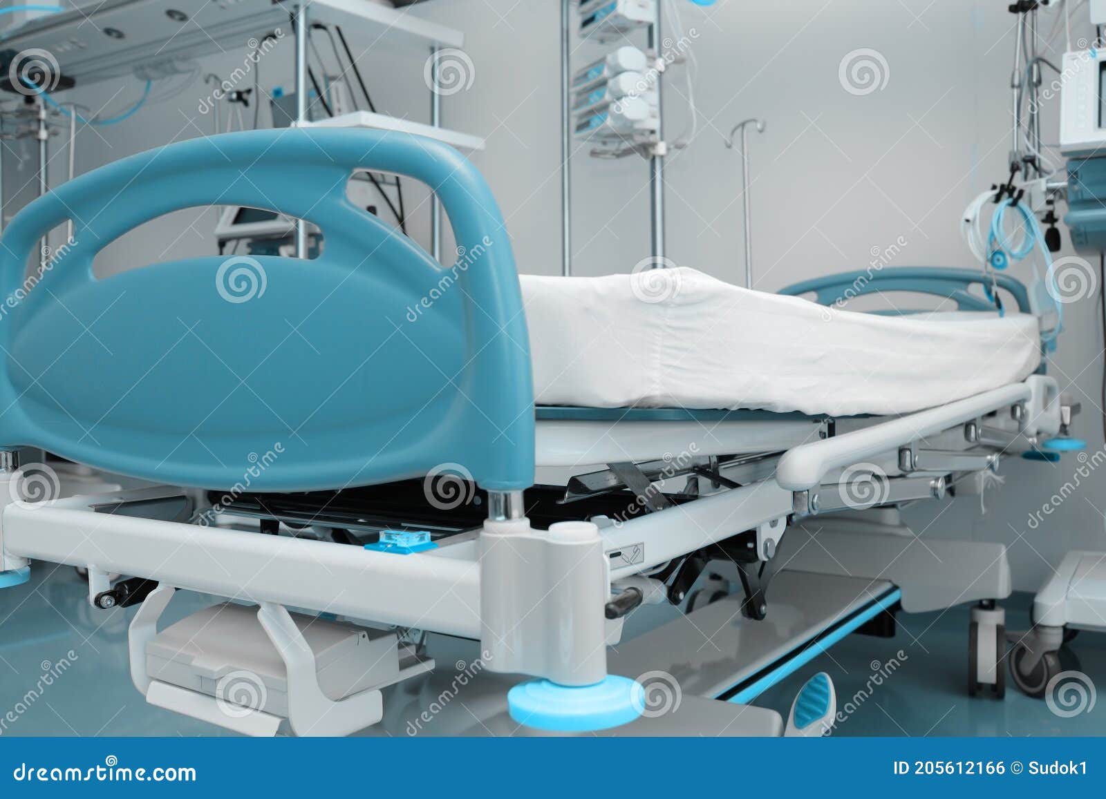 Technically Equipped Intensive Care Unit, Health Care Background Stock ...