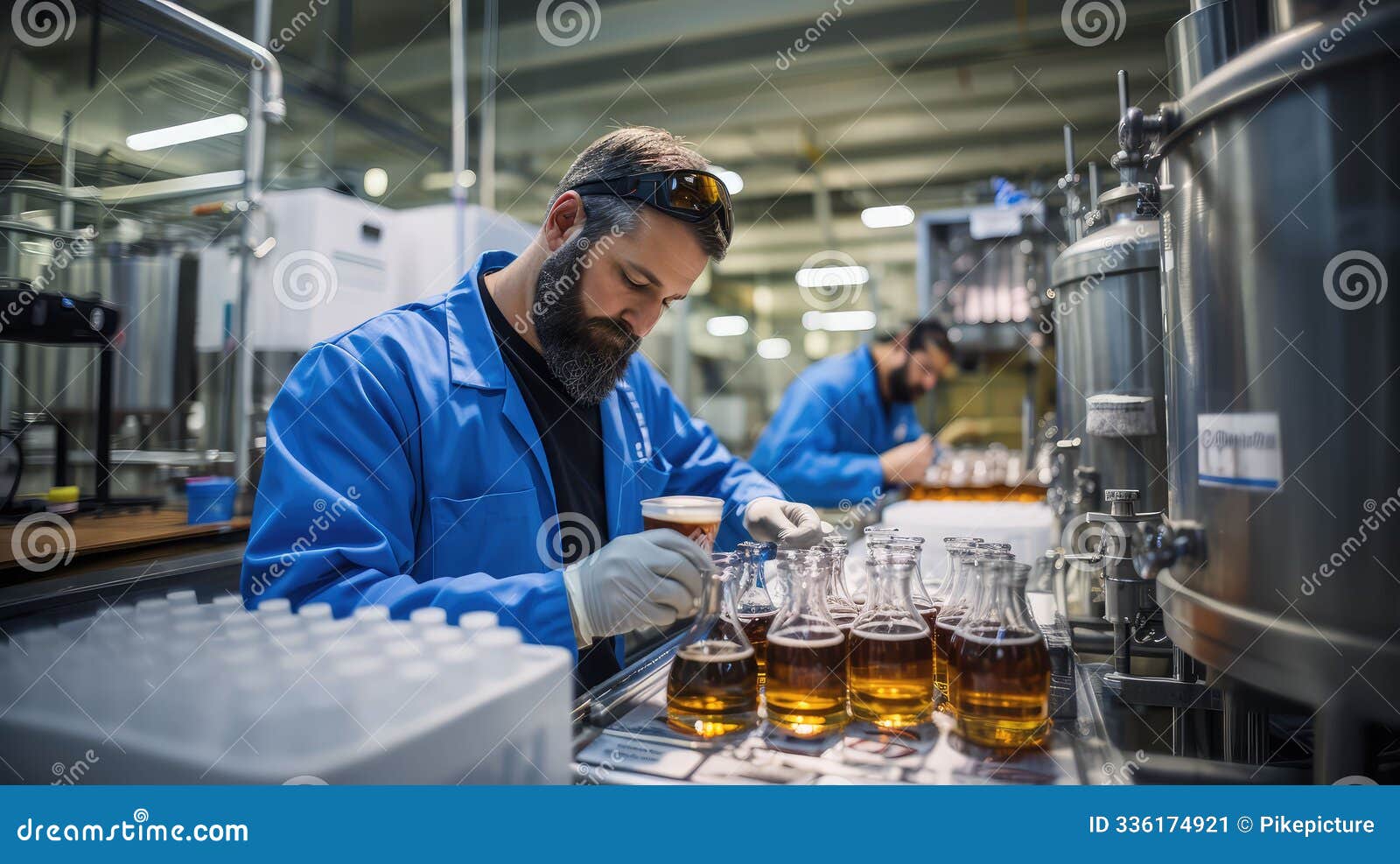 Technician Beer Assembly Line Stock Illustration - Illustration of ...