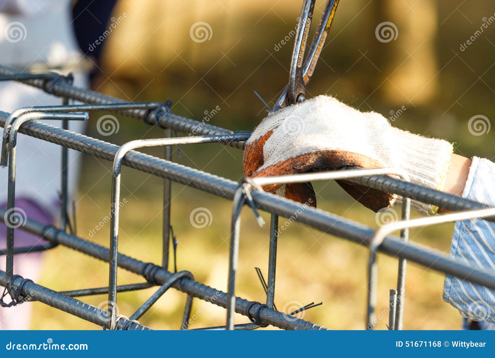 Technician Bundle Wire Steel Rod for Construction Job Stock Photo ...