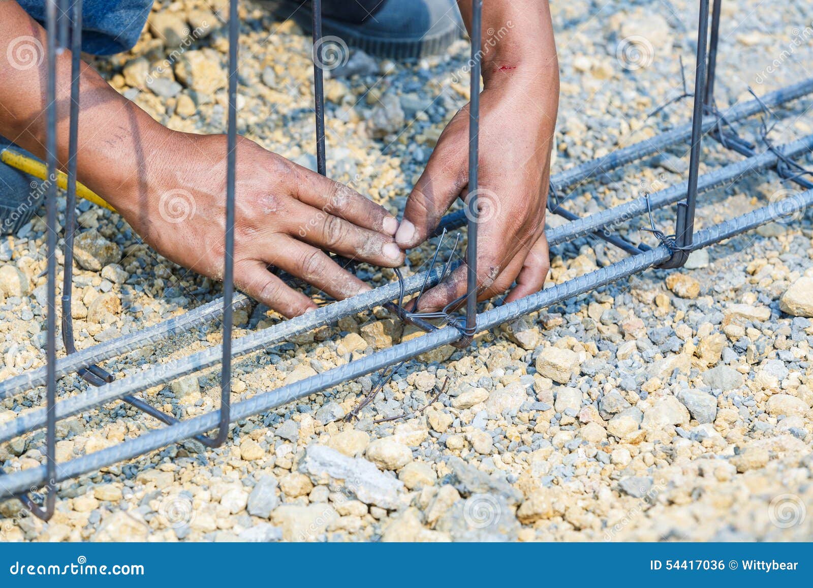 Technician Bundle Wire Steel Rod for Construction Job Stock Photo ...