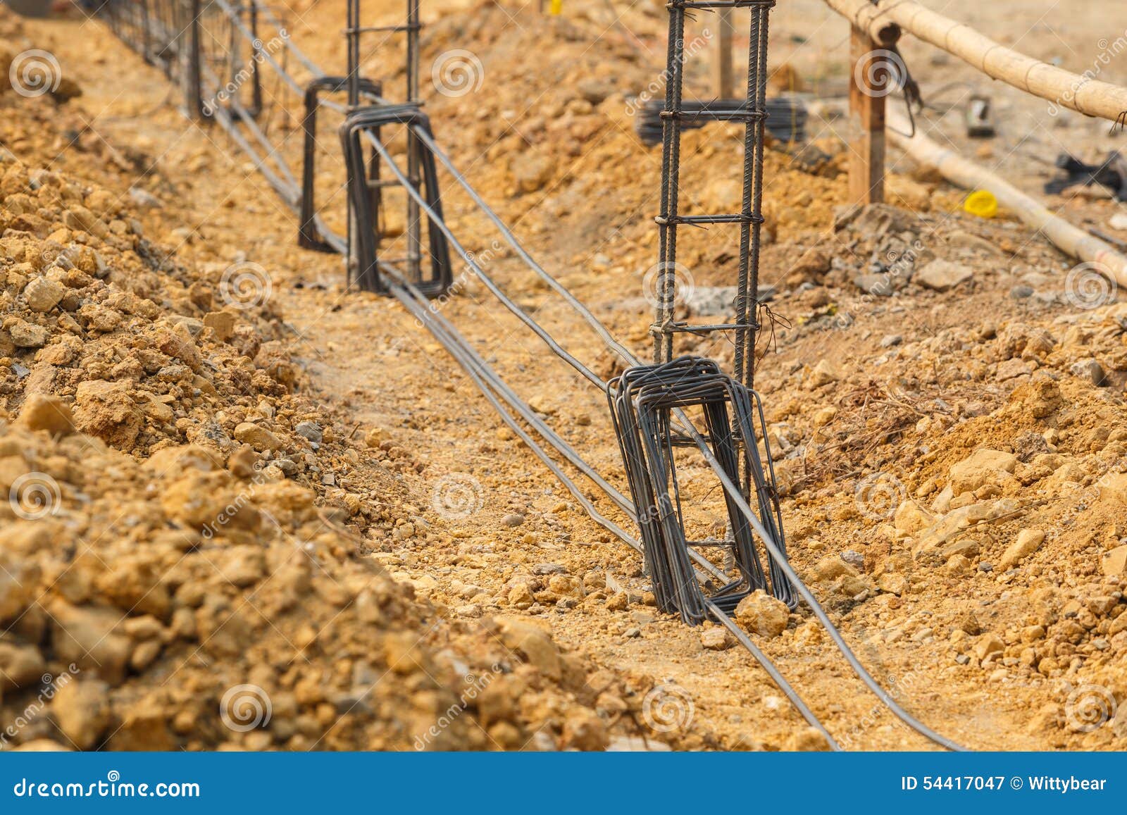 Technician Bundle Wire Steel Rod for Construction Job Stock Image ...