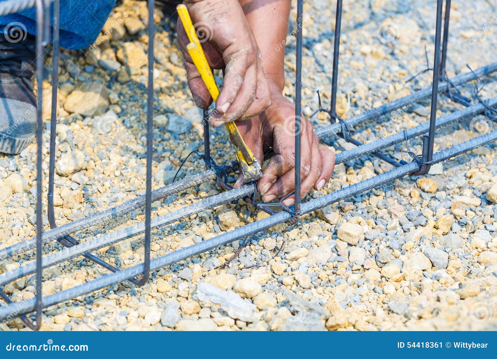 Technician Bundle Wire Steel Rod for Construction Job Stock Image ...