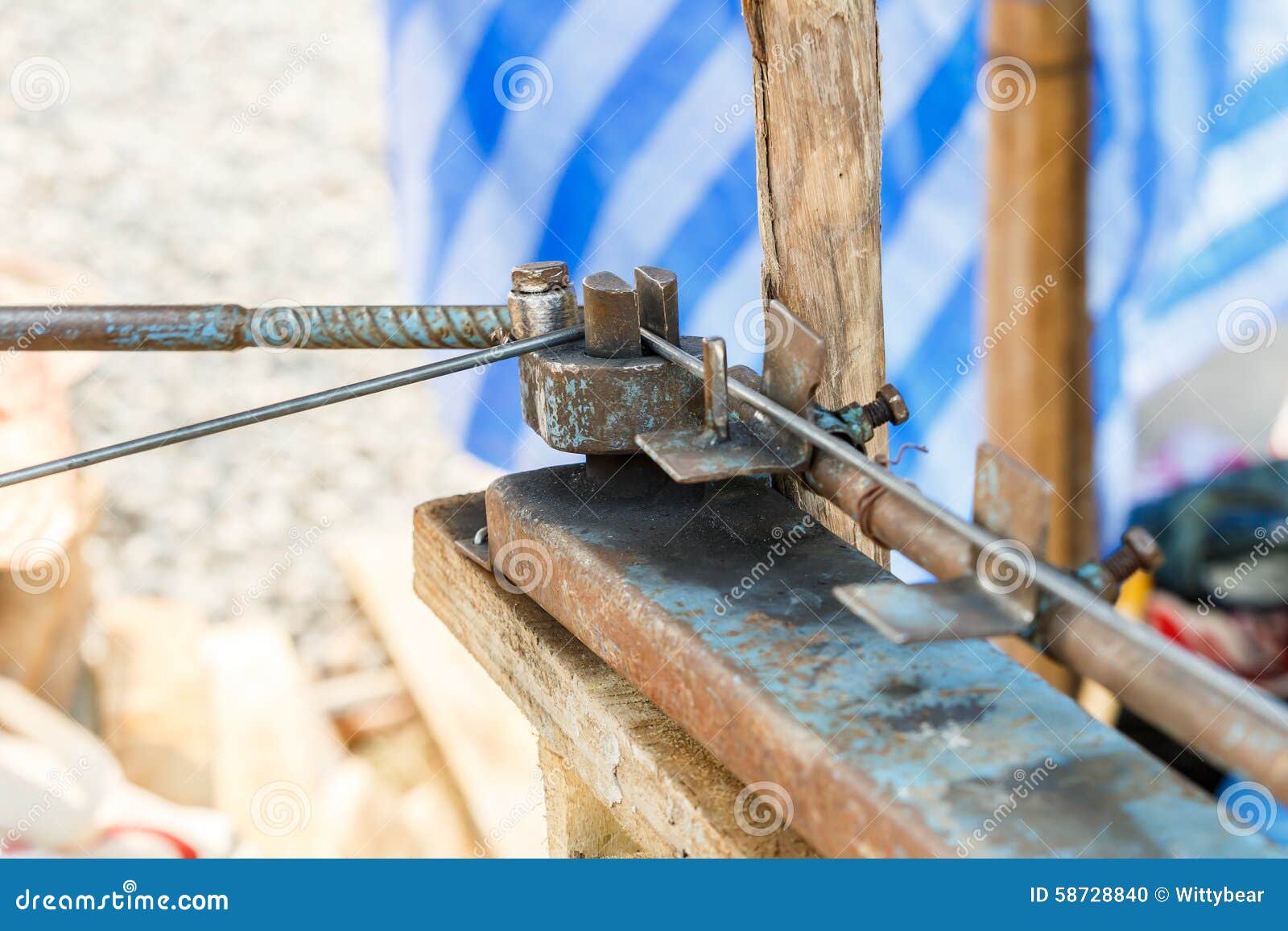 Technician Bundle Wire Steel Rod for Construction Job Stock Photo ...