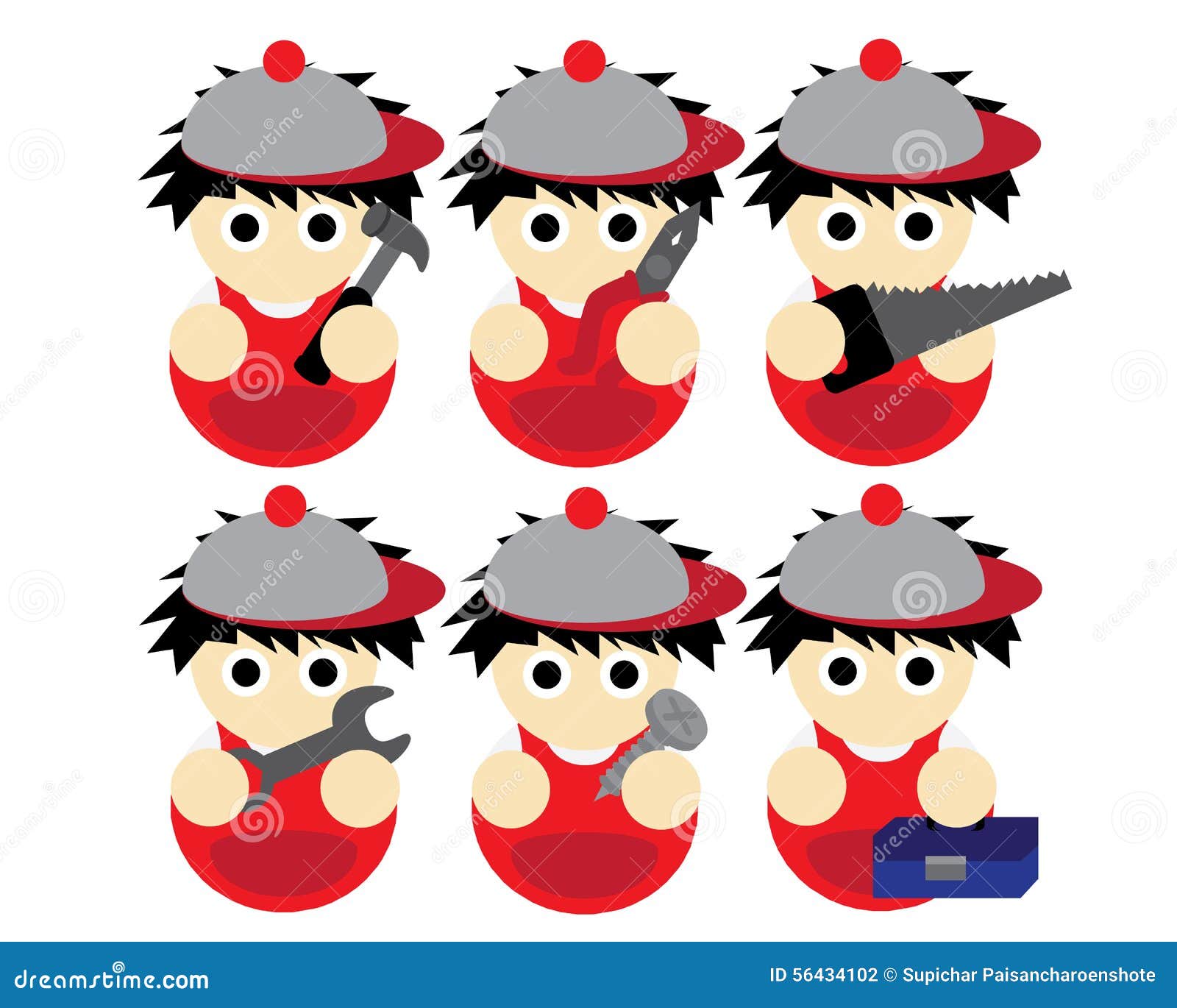 Technician Cartoon Illustration Stock Vector - Illustration of engineer ...