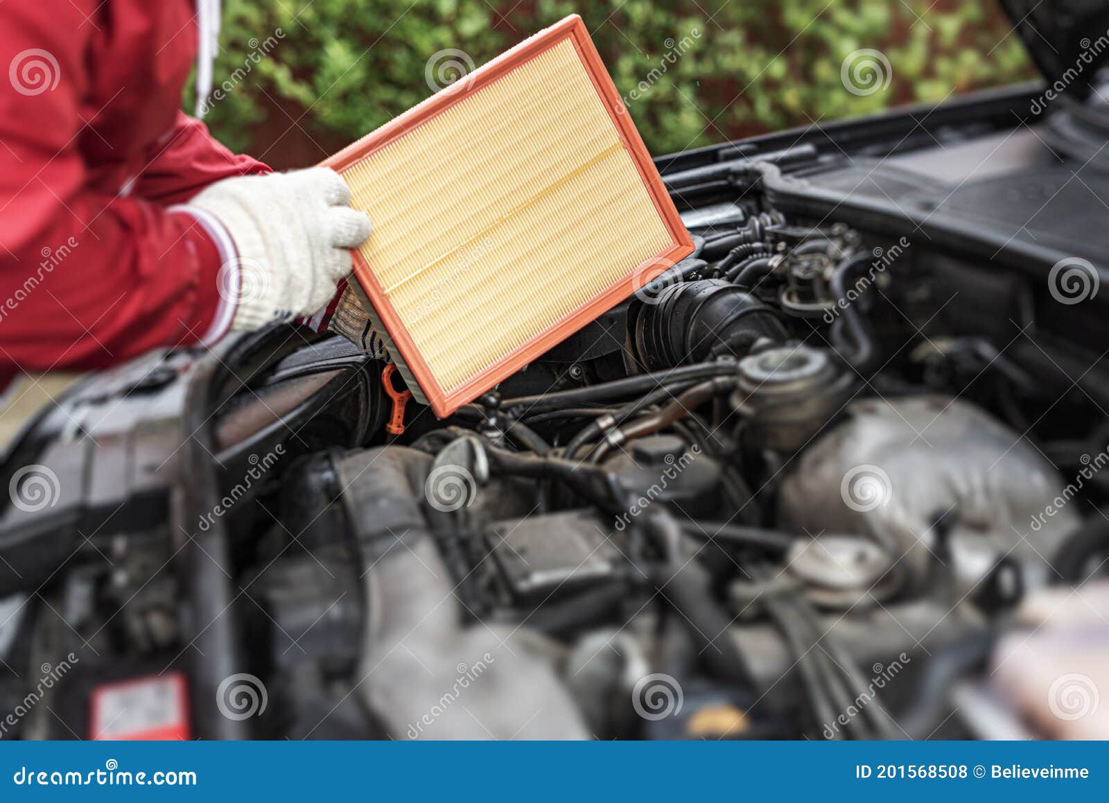 The Technician is Changing the Diesel Fuel Filter Stock Photo - Image ...