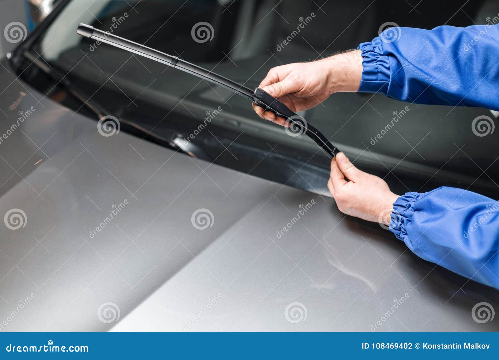 Windscreen Wipers Inside View Isolated A White Background Royalty-Free ...