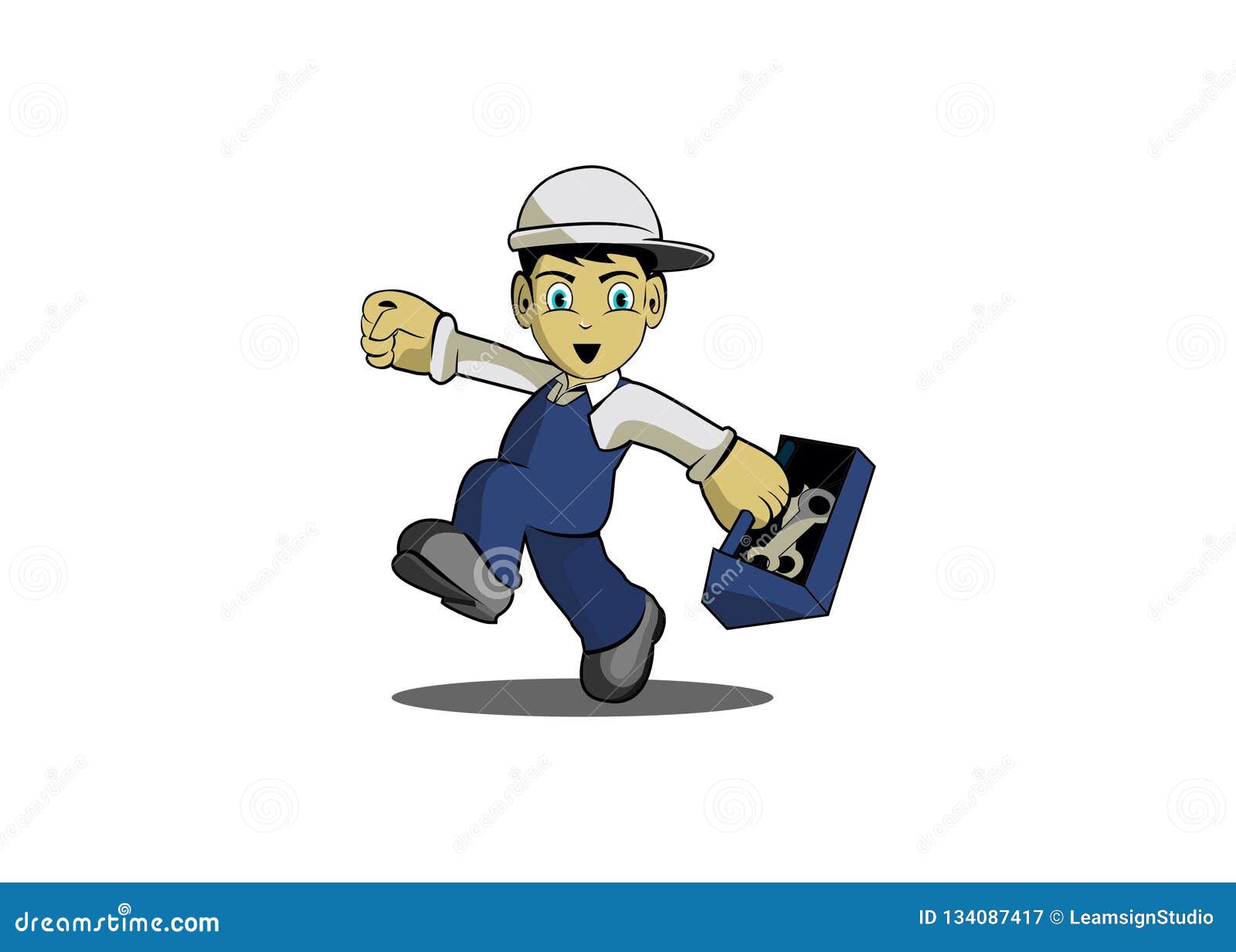 A Technician Character Design Stock Vector - Illustration of logo ...