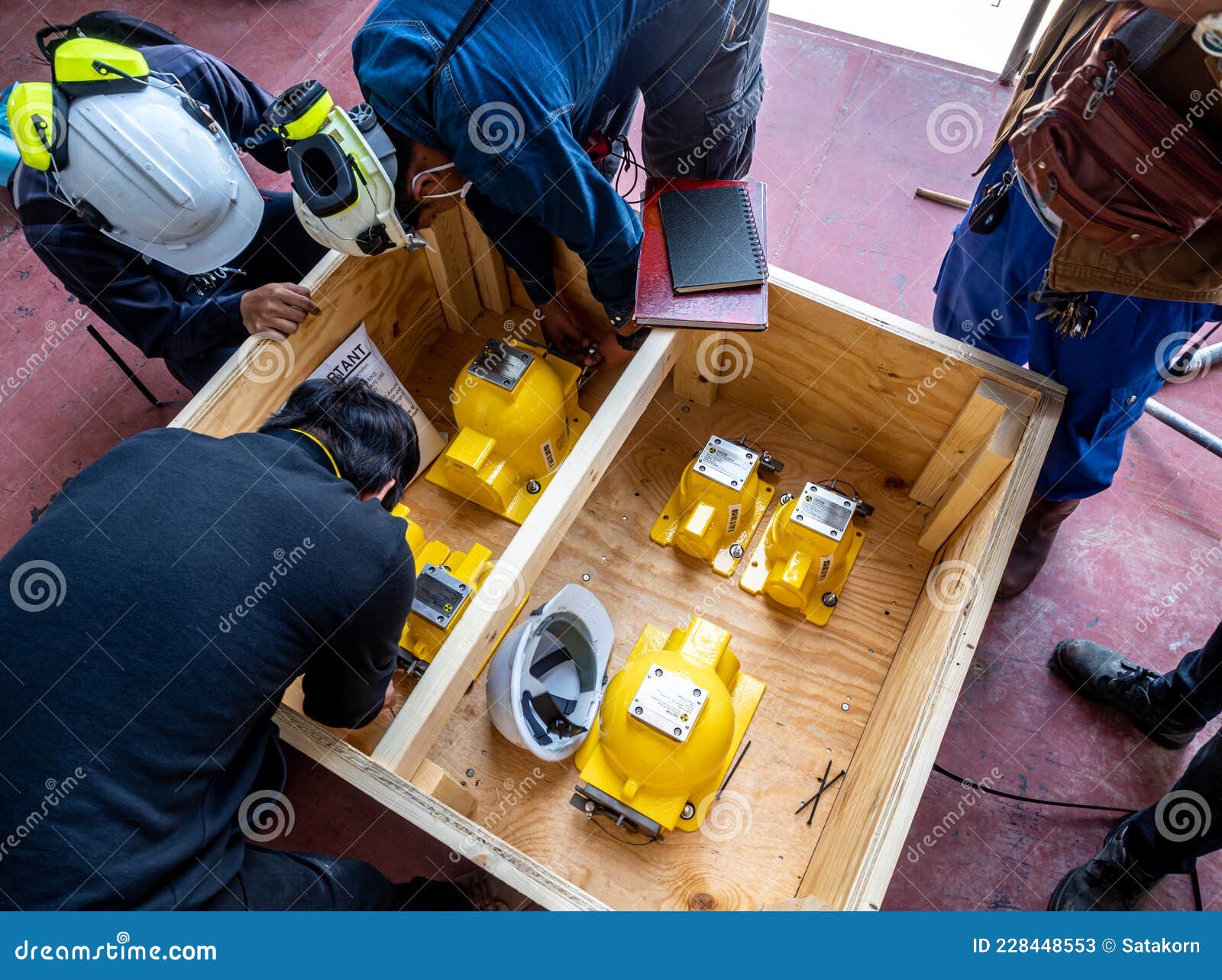 The Technician Checking the RA Instrument Equipment in the ...