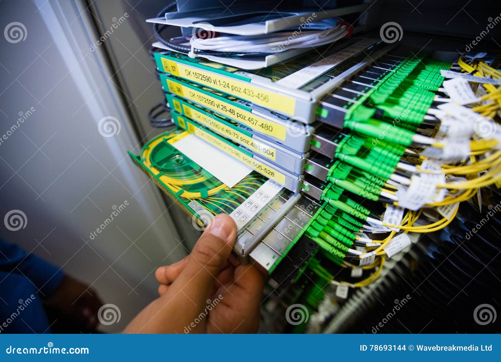 Technician Checking Routers Stock Photo - Image of happy, electricity ...