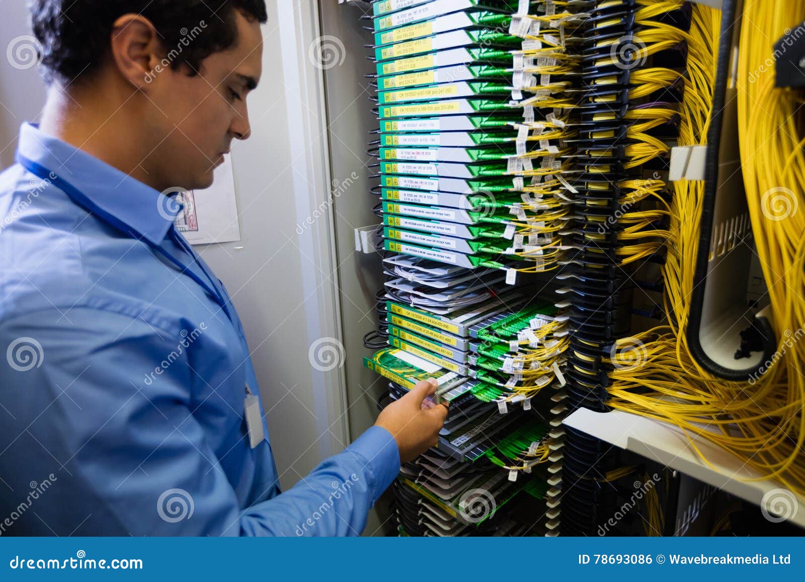 Technician Checking Routers Stock Photo - Image of drive, electricity ...