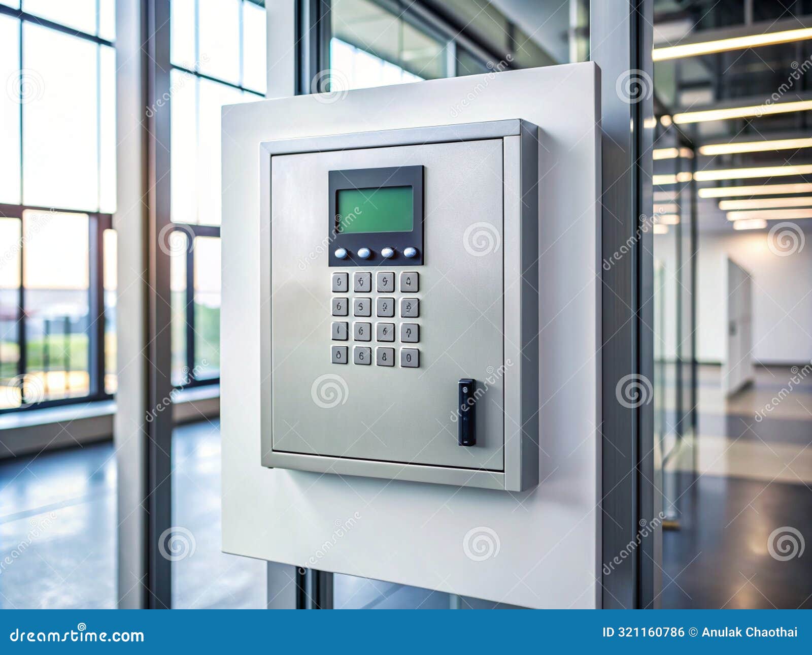 A Technician Configuring a Secure Access Control Panel in a Server Room ...