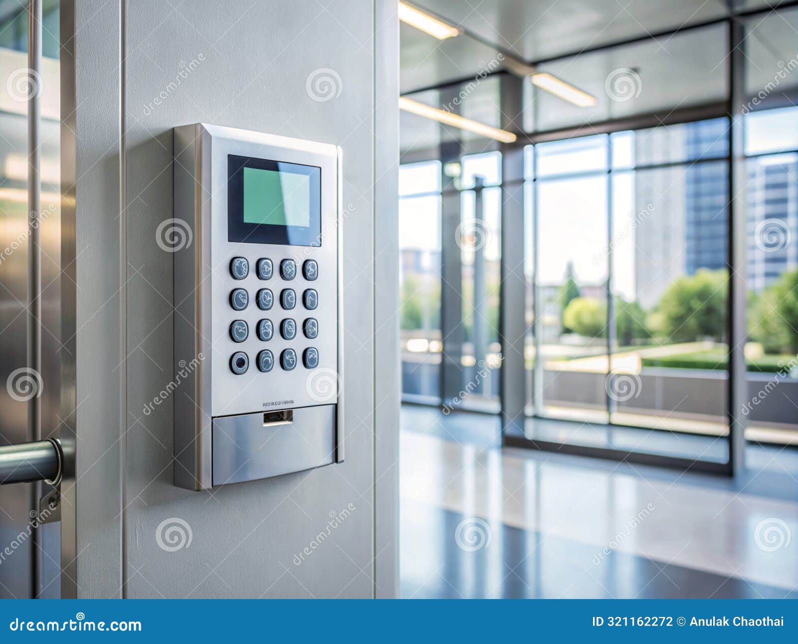 A Technician Configuring A Secure Access Control Panel In A Server Room
