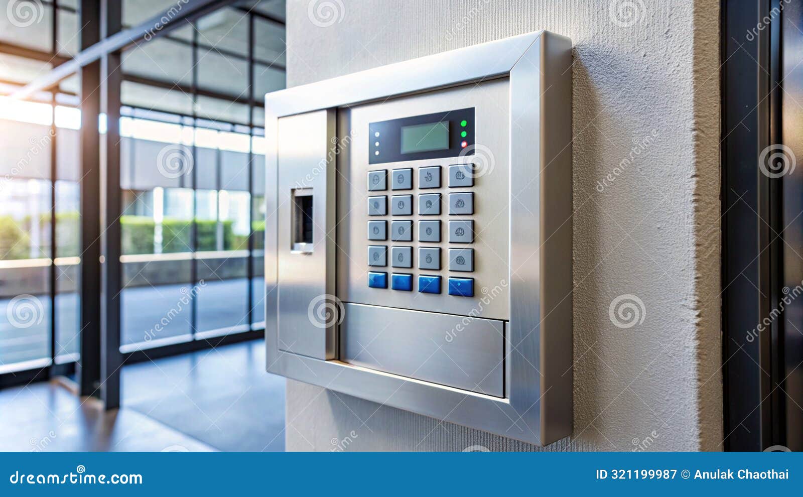 A Technician Configuring a Secure Access Control Panel in a Server Room ...