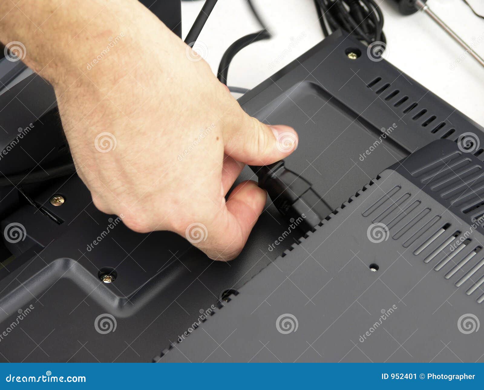 Technician Connects Computer Stock Image - Image of repair, expert: 952401