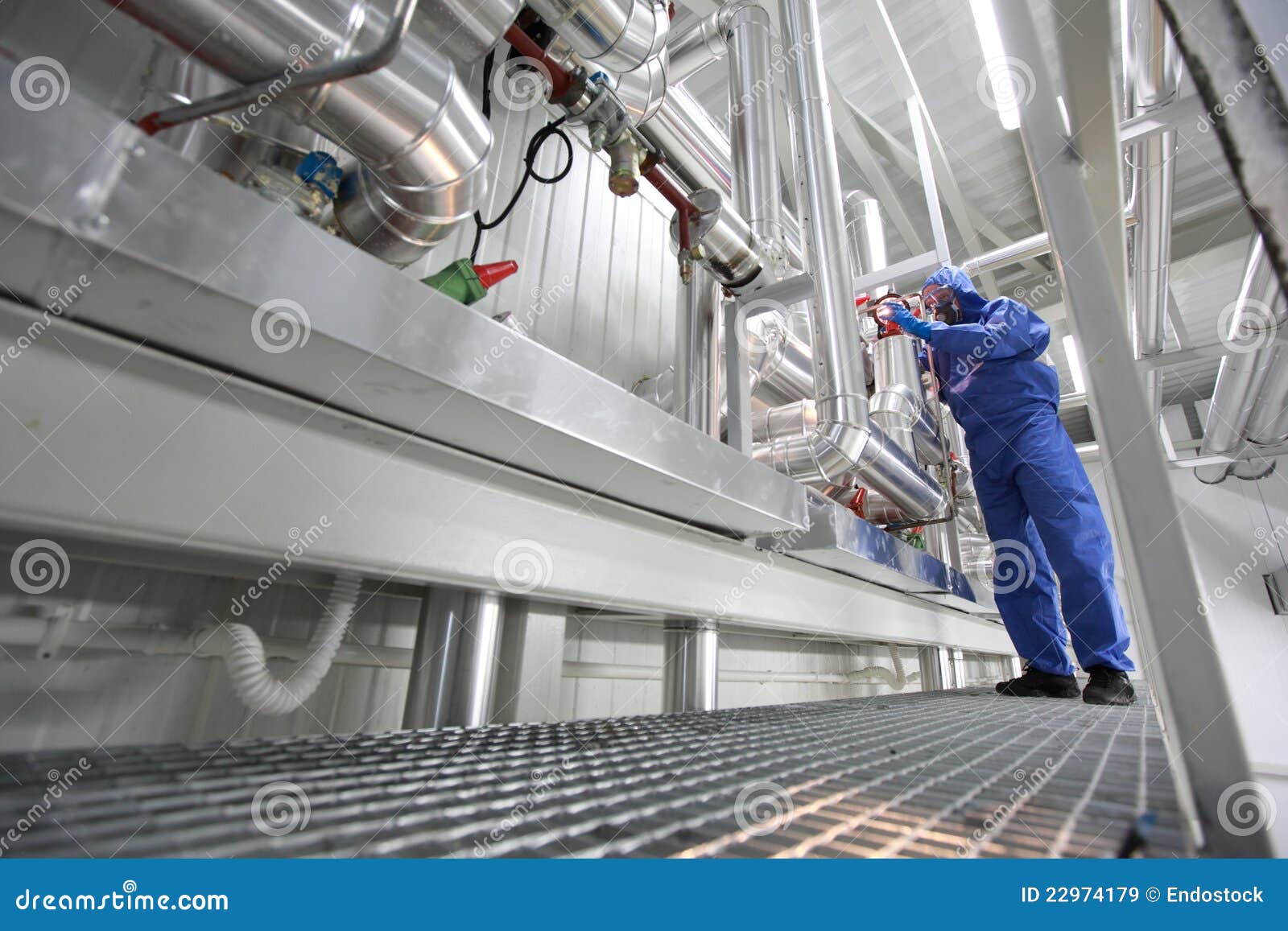 Technician Controlling Technological System Stock Image - Image of ...