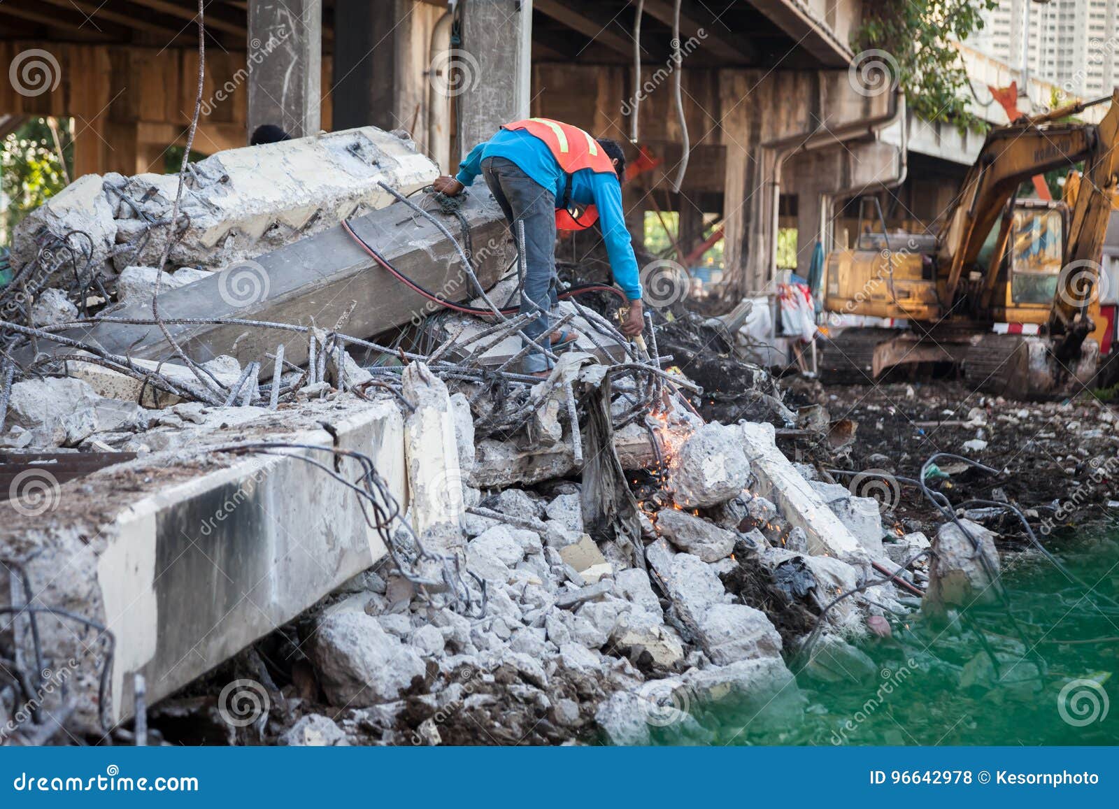 Technician cutting steel editorial stock photo. Image of metalwork ...