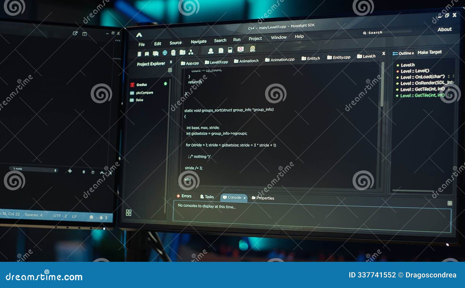 Technician Doing Software Quality Assurance, Reading Source Code on PC Stock Photo - Image of ...